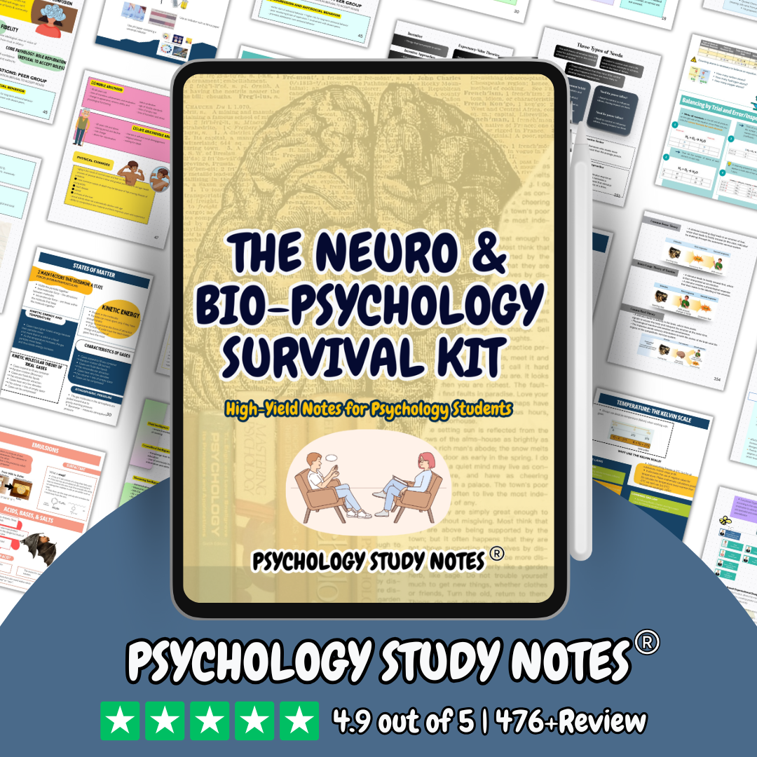 The Neuro & Bio-Psychology Survival Kit® – Psychology Study Notes
